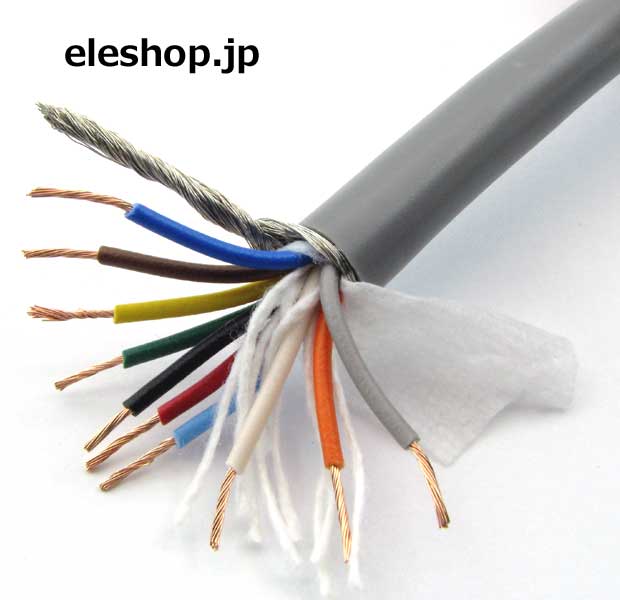 多芯シールドケーブル0.3SQ 1m / MVVS 0.3SQx10C 多芯シールドケーブル0.3SQ 1m / MVVS 0.3SQx10C